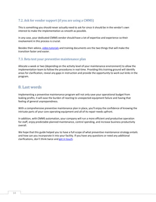 How to switch from reactive maintenance to preventive maintenance complete transition guide | PDF
