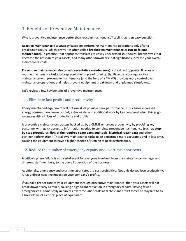 How to switch from reactive maintenance to preventive maintenance ...