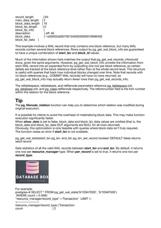 How to take a dump from a Wal file PostgreSQL | PDF | Databases ...