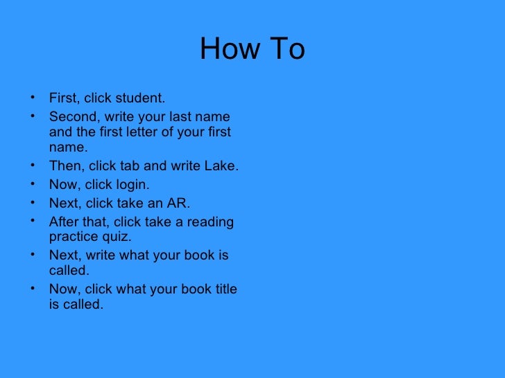 How To Take An Ar Test