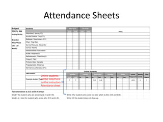 How to take attendance | PPT