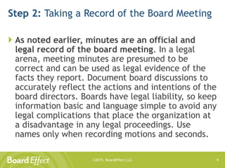 How to Take Minutes at a Board Meeting | PPTX