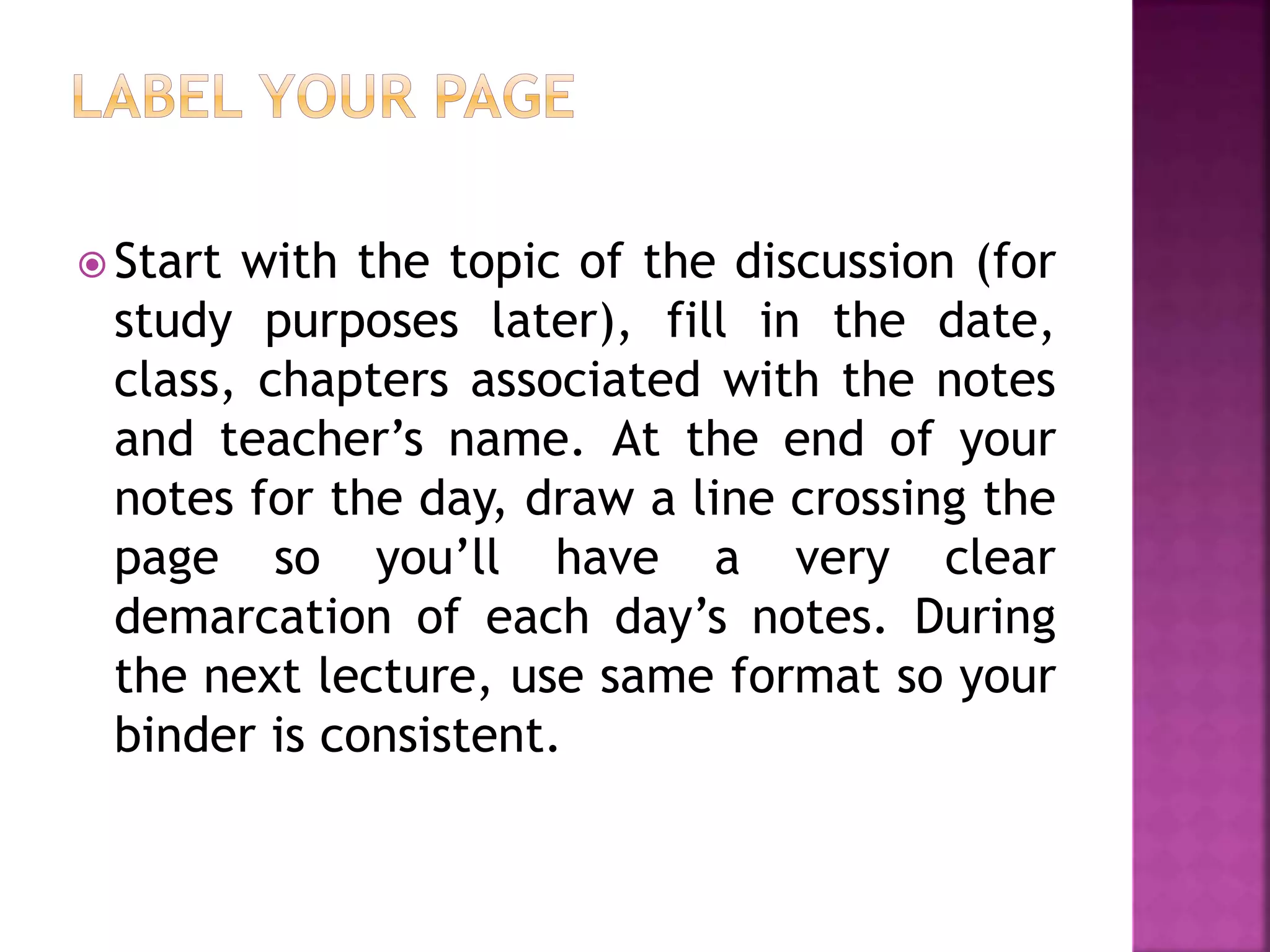 7 EASY STEPS TO TAKING DOWN NOTES | PPT