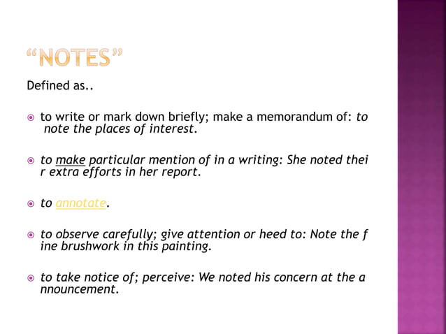 7 EASY STEPS TO TAKING DOWN NOTES | PPT | Free Download