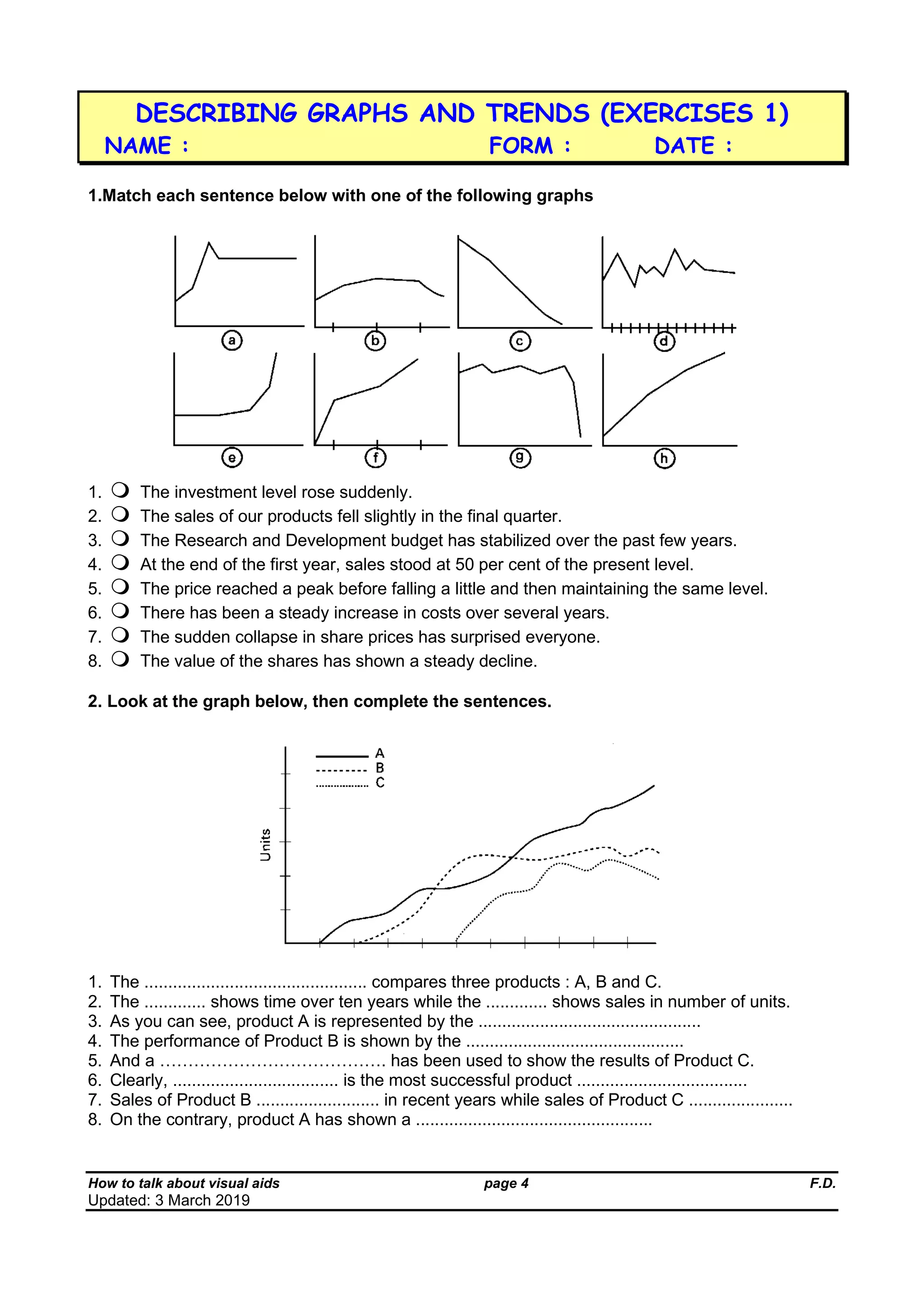 How to talk about a visual aid | PDF
