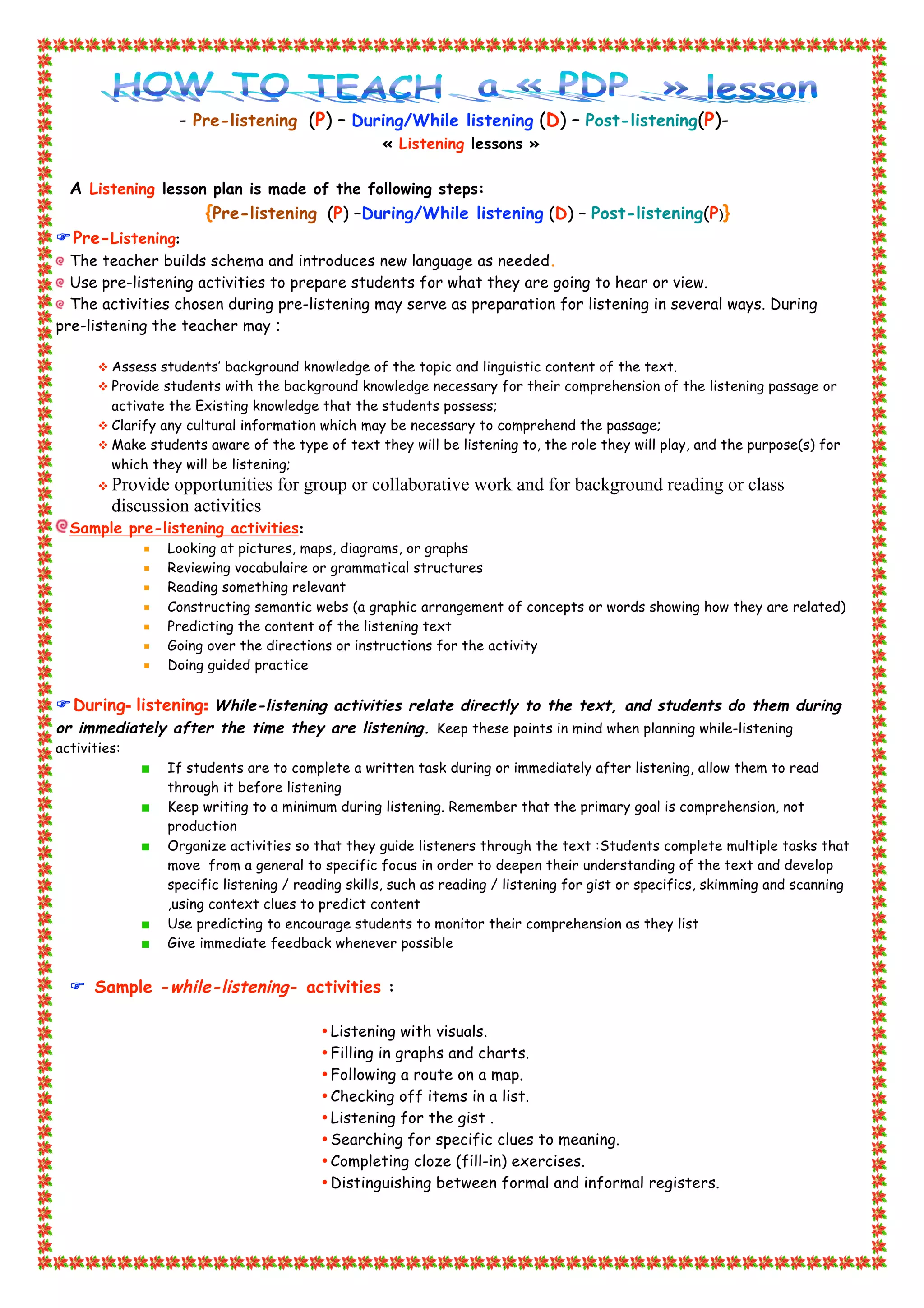 How to teach_a_listening_lesson_-pdp- | PDF