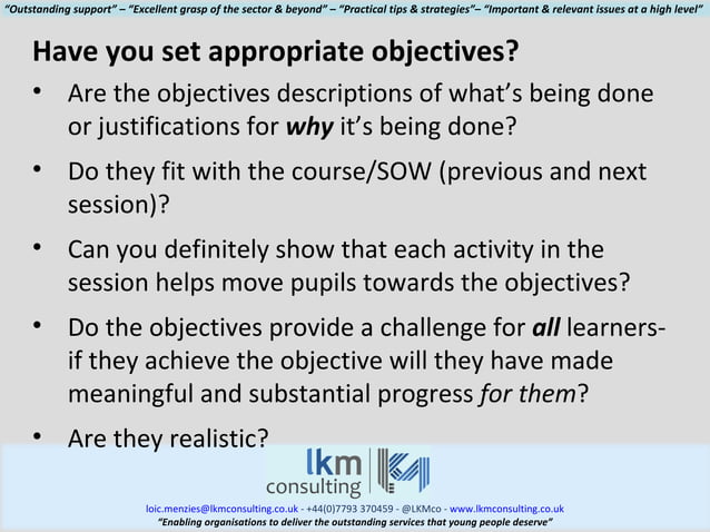 How to teach an outstanding lesson | PPT | Educational Assessment ...