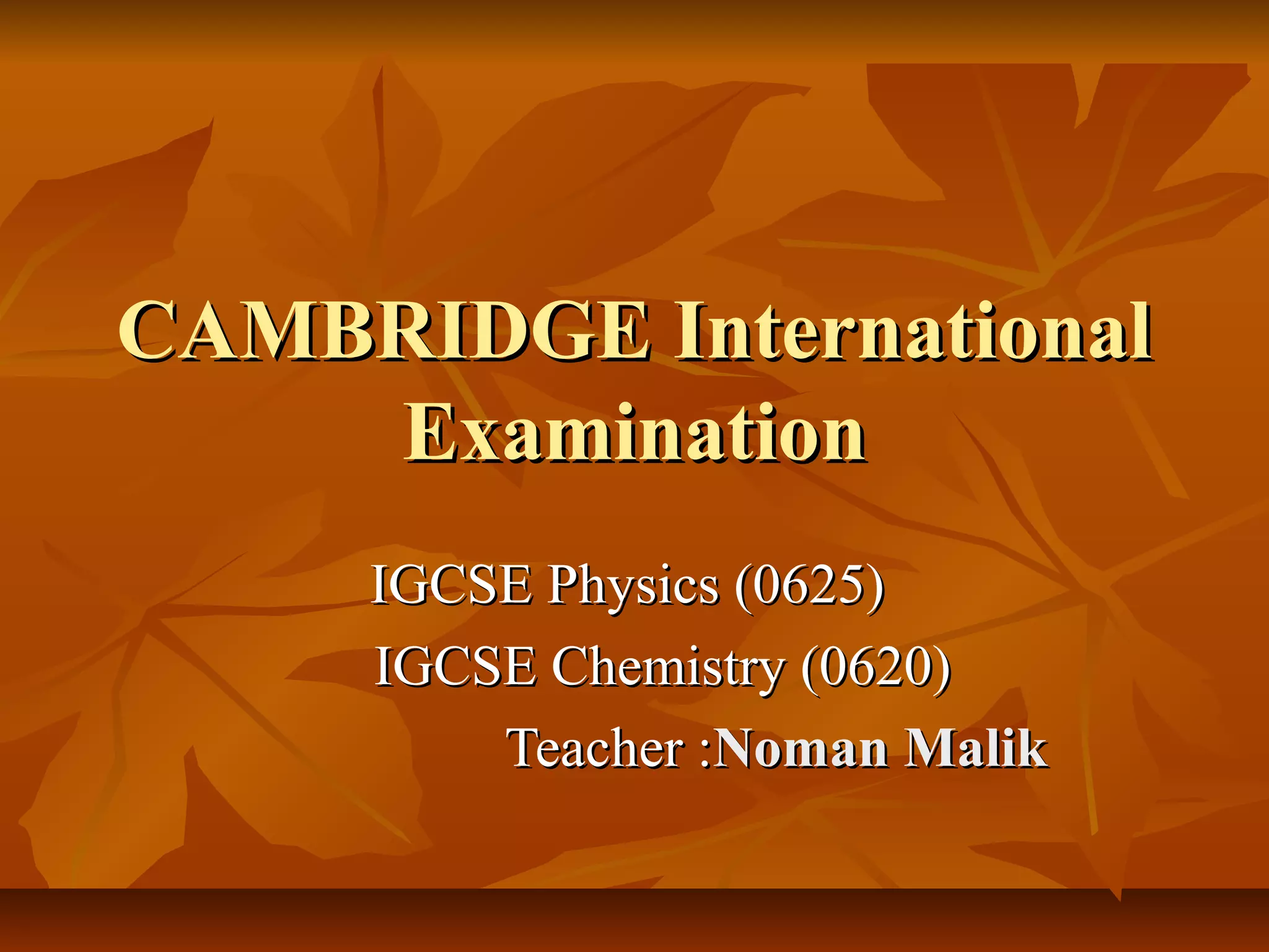 How to teach cambridge igcse students | PPT