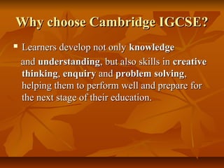 How to teach cambridge igcse students | PPT
