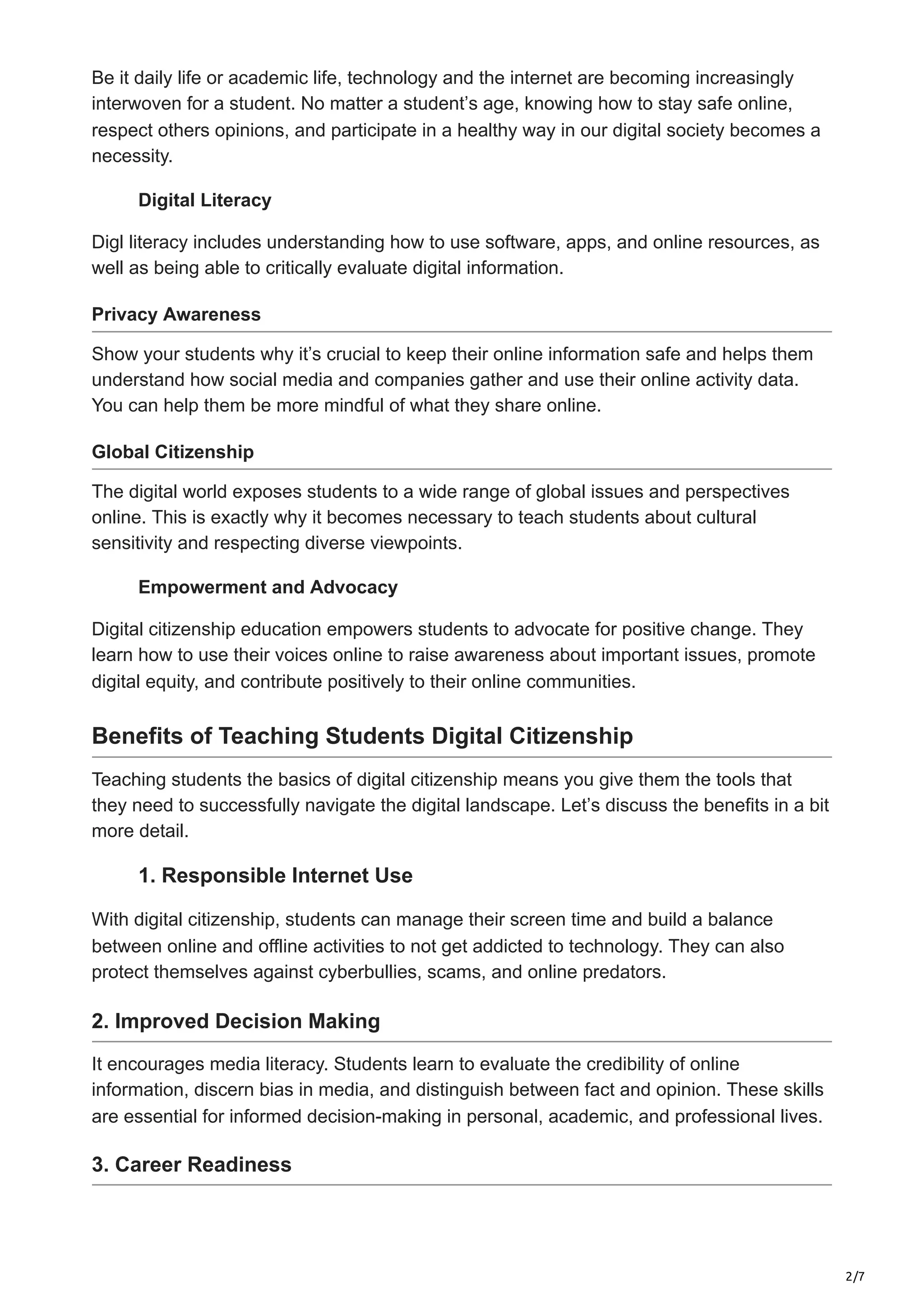 How to Teach Digital Citizenship to Students A Comprehensive Guide for ...