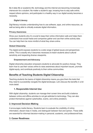 How to Teach Digital Citizenship to Students A Comprehensive Guide for ...