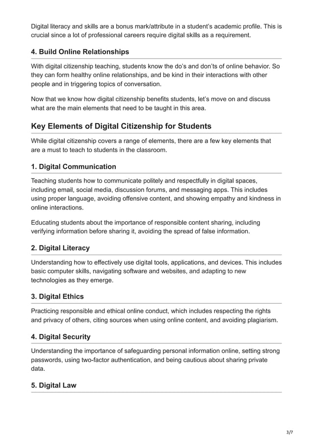 How to Teach Digital Citizenship to Students A Comprehensive Guide for ...
