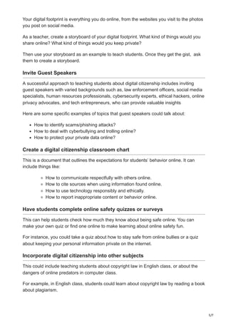 How to Teach Digital Citizenship to Students A Comprehensive Guide for ...