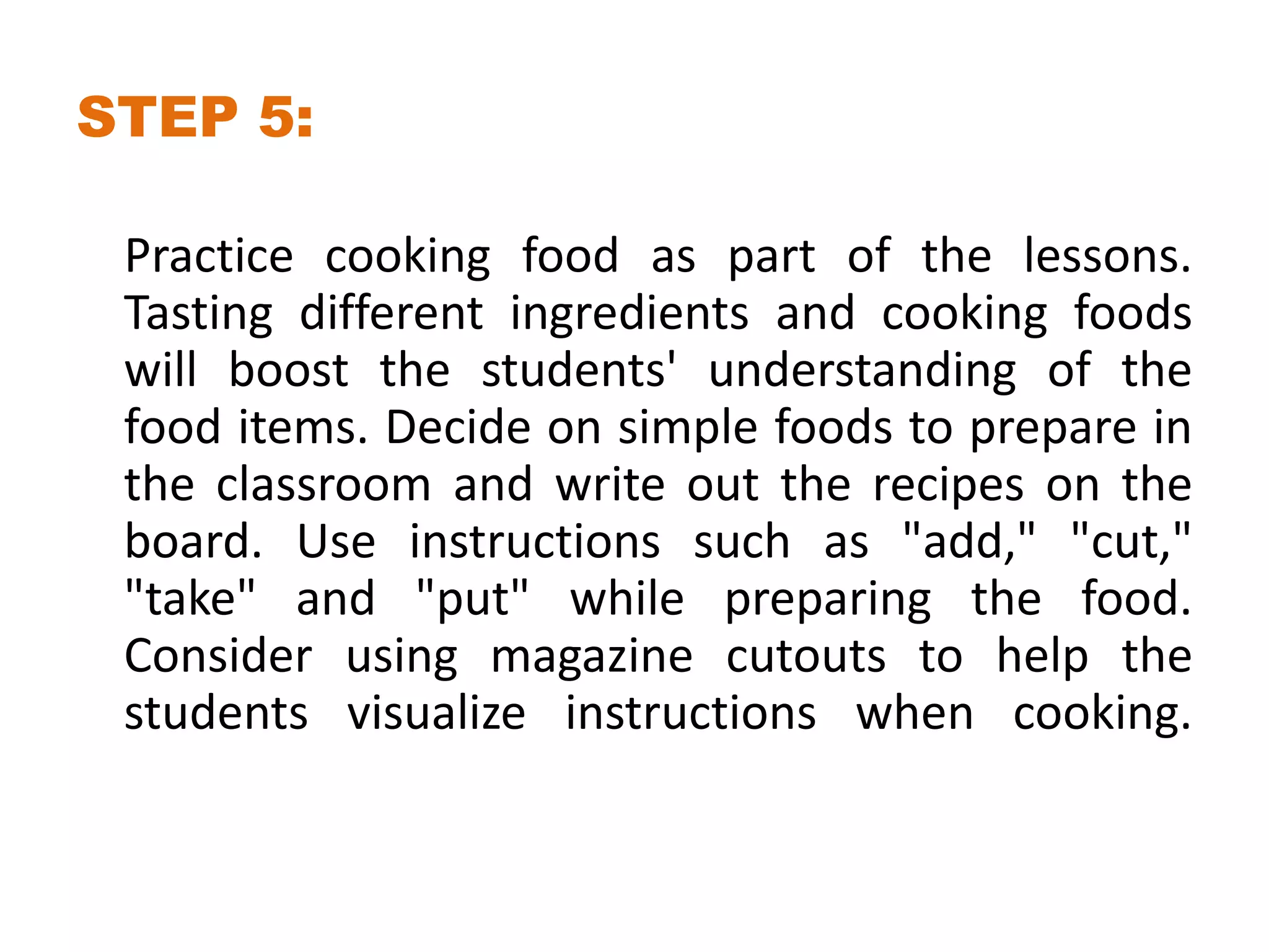 English food cooking vocabulary | PPTX
