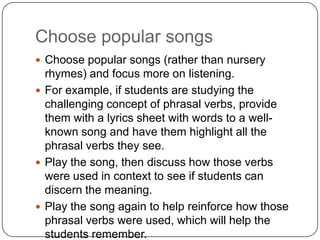 How to teach english using songs | PPT