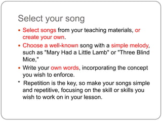 How to teach english using songs | PPTX