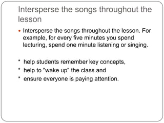 How to teach english using songs | PPT