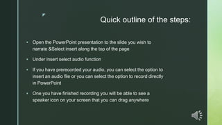How to teacher narrating a power point | PPT