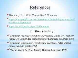 How to teach grammar | PPTX