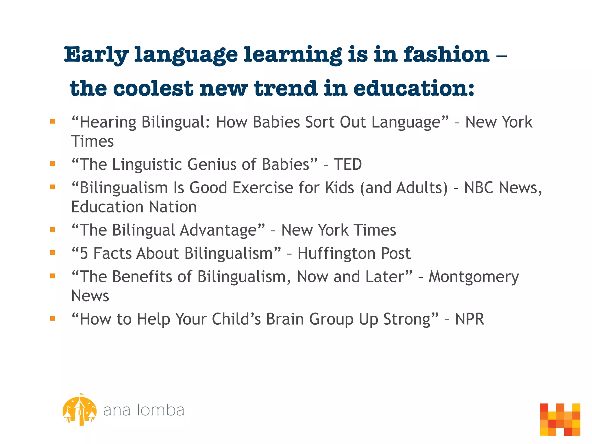 How to teach languages to toddlers and preschoolers | PPT