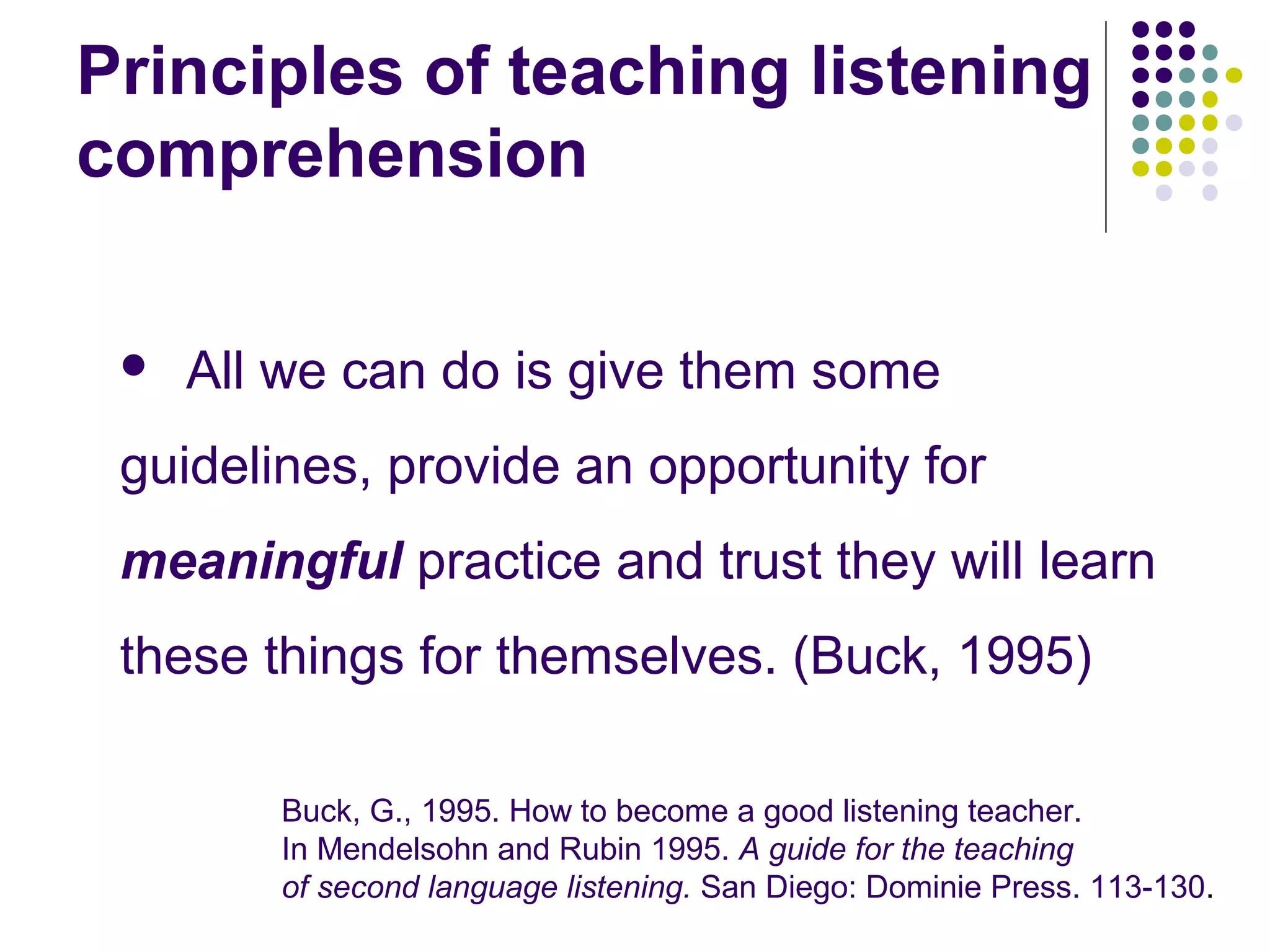 How to teach listening | PPT