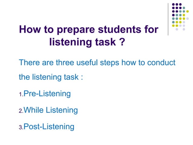 How to teach listening | PPT