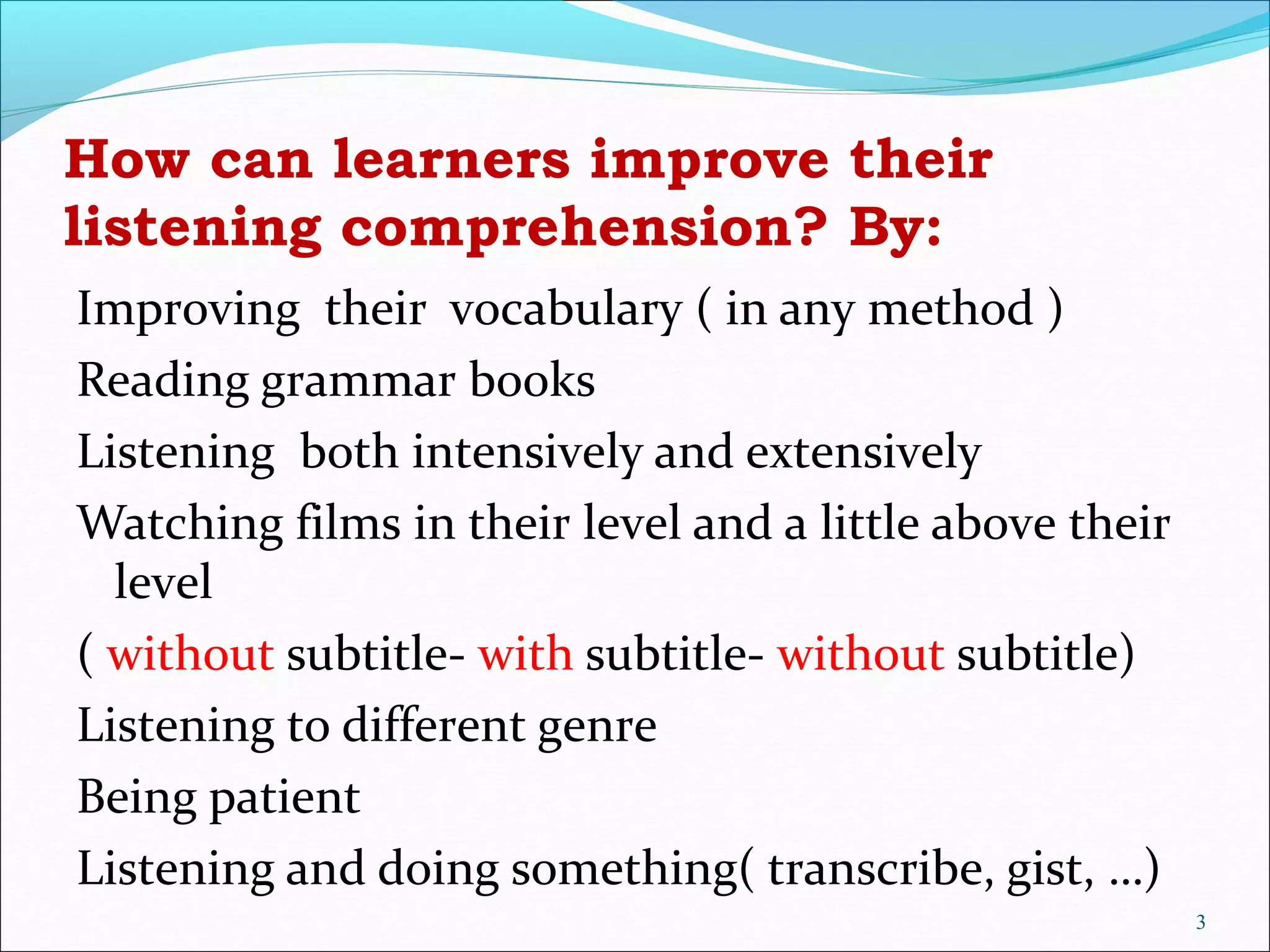 How to teach listening | PPT