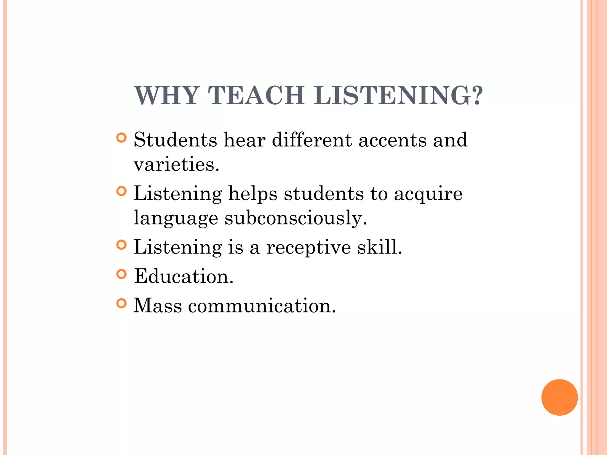 How to teach listening & vocabulary | PPT