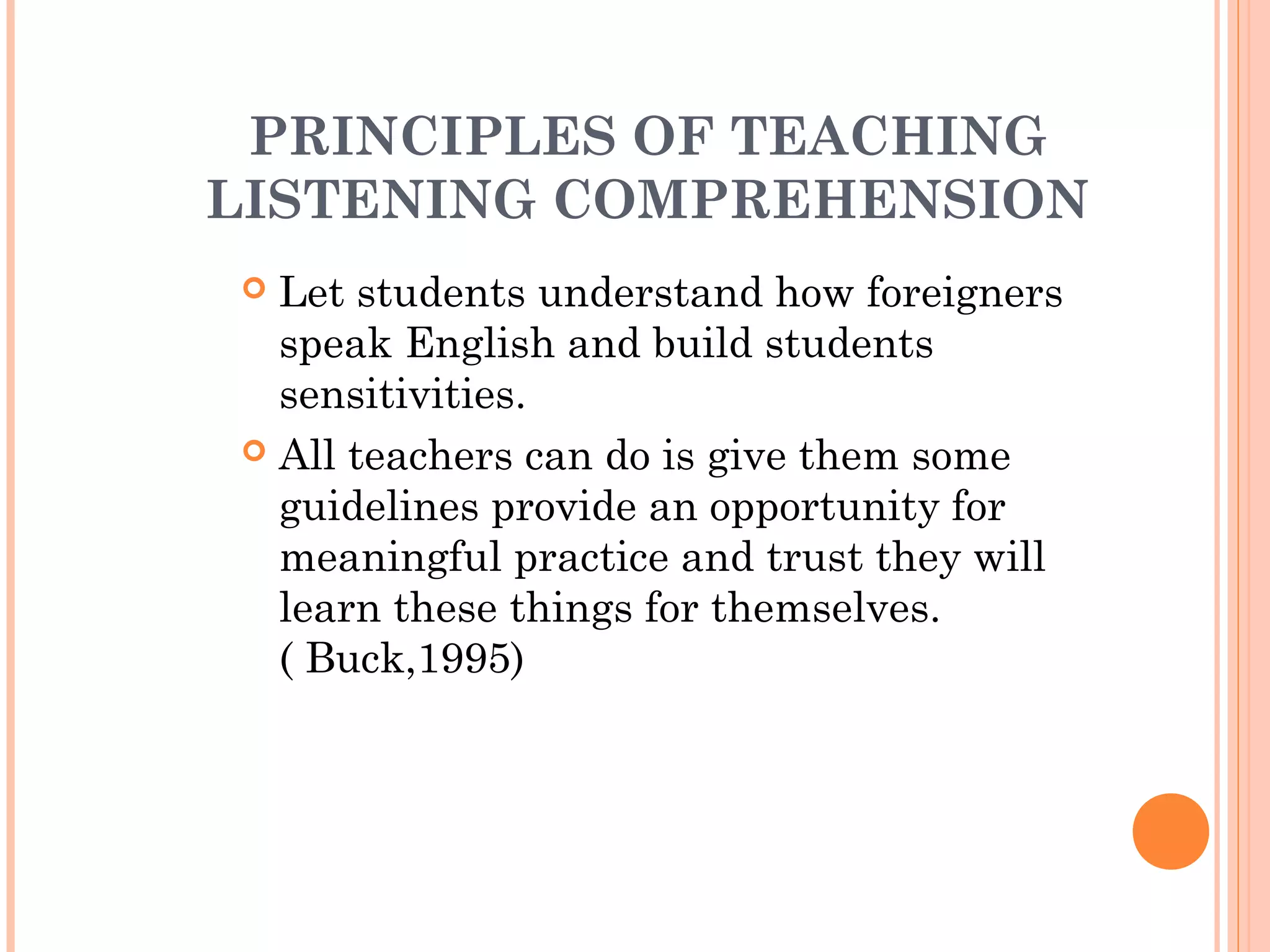 How to teach listening & vocabulary | PPT