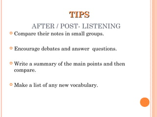 How to teach listening & vocabulary | PPT