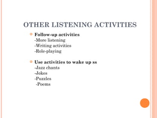 How to teach listening & vocabulary | PPT
