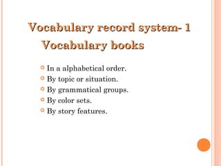 How to teach listening & vocabulary | PPT