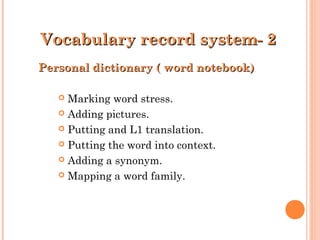 How to teach listening & vocabulary | PPT