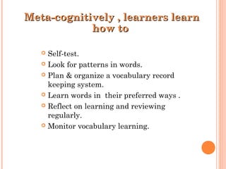 How to teach listening & vocabulary | PPT