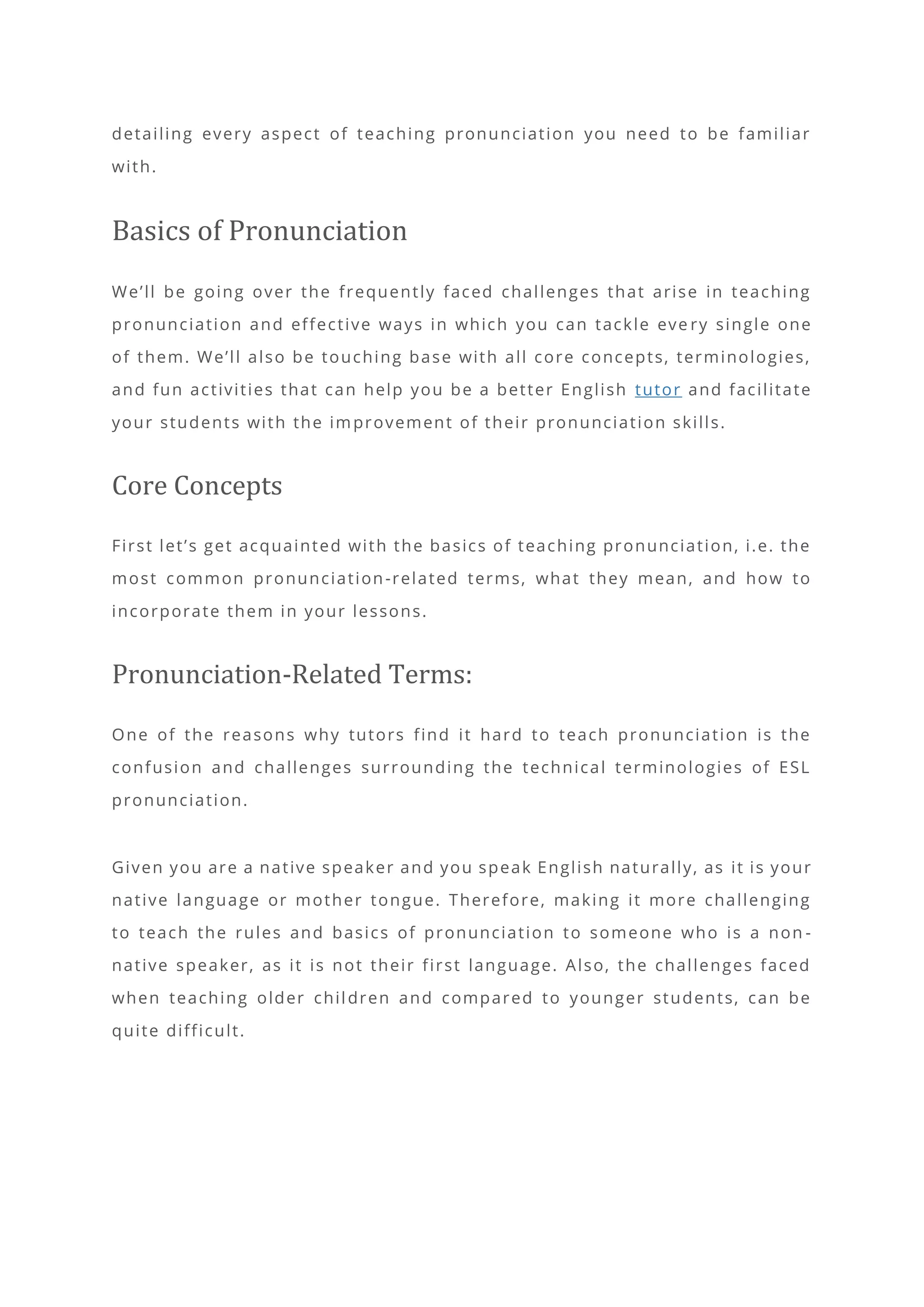 How to Teach Pronunciation | PDF