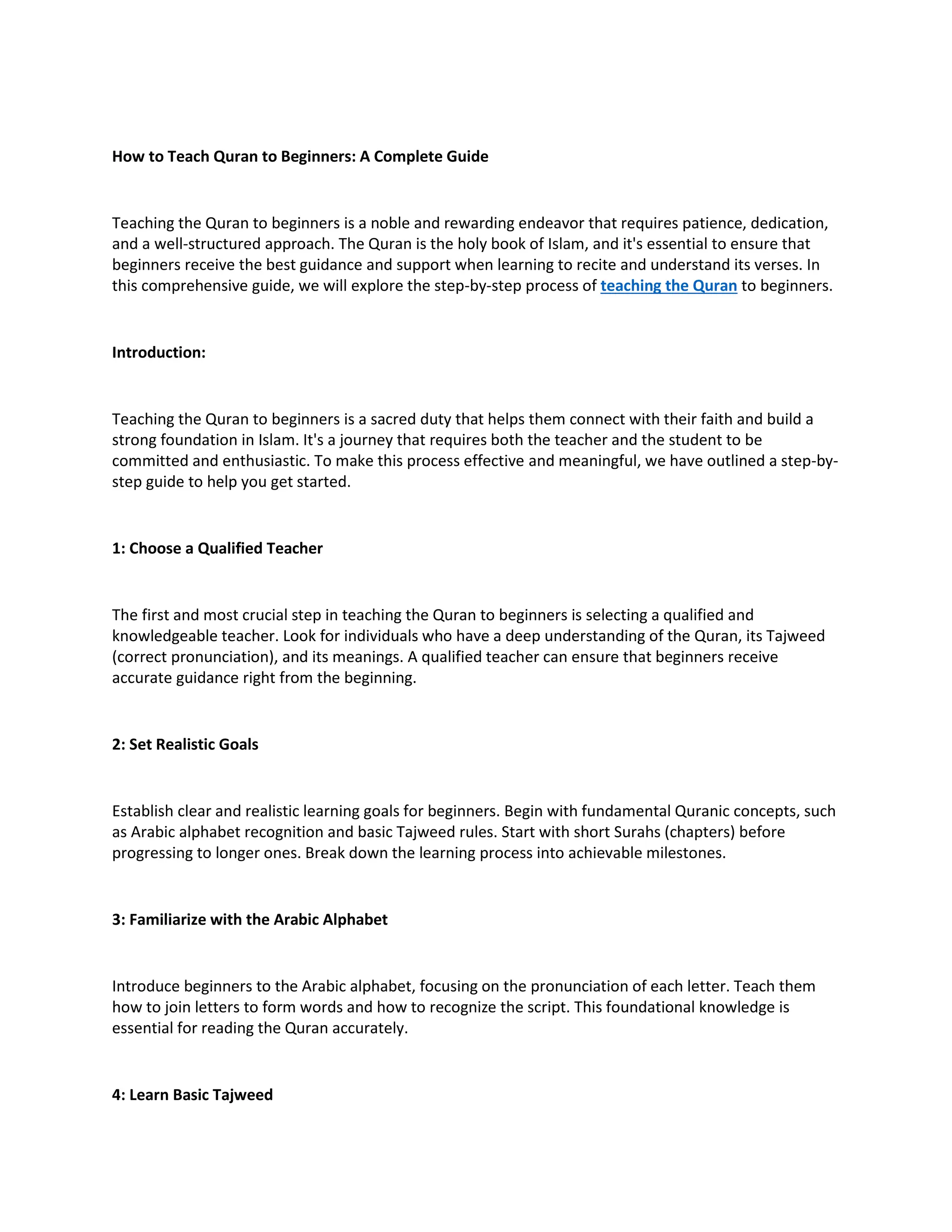 How to Teach Quran to Beginner | PDF | Islam | Religion & Spirituality