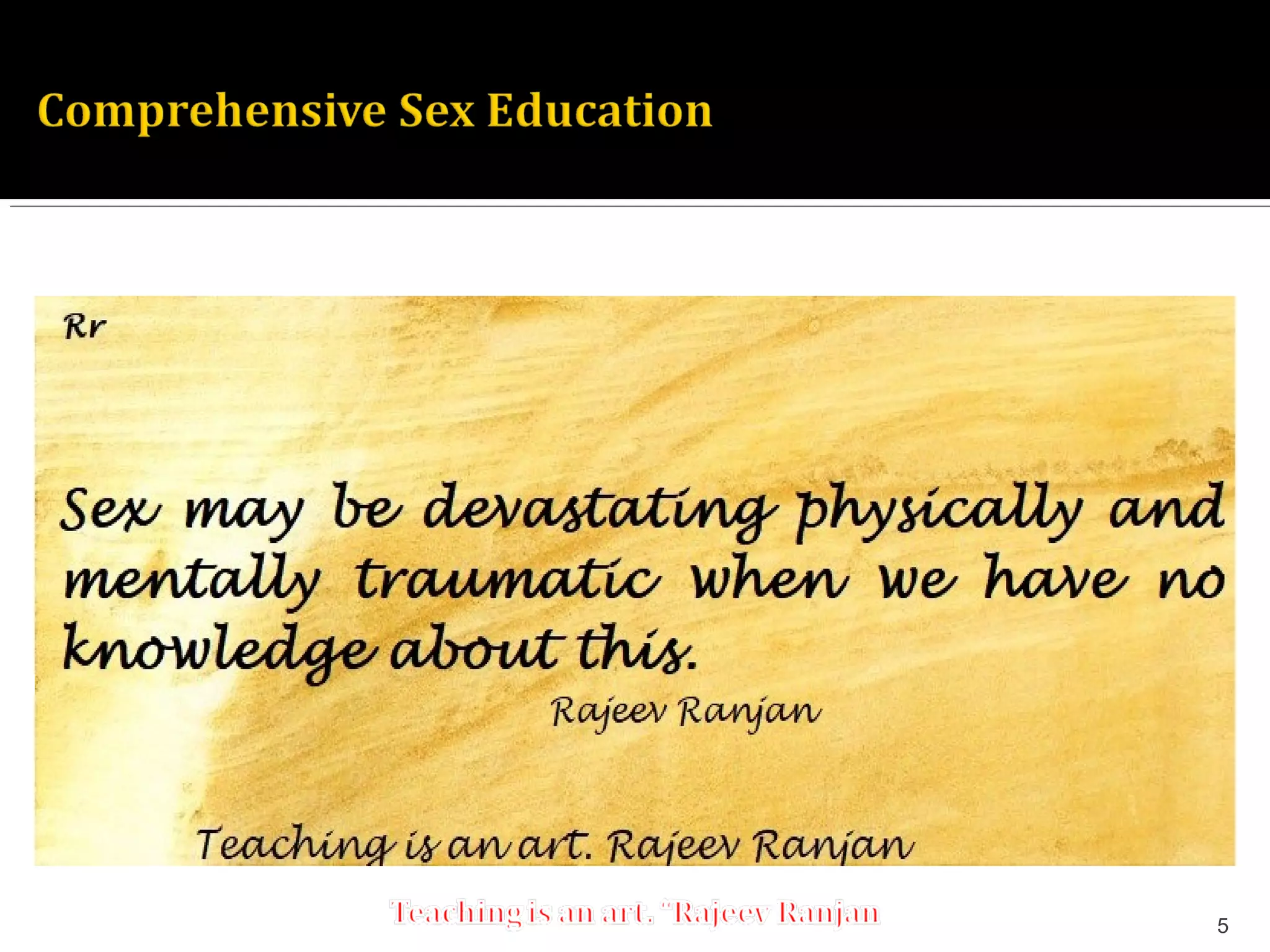 How To Teach Sex Education In School Ppt