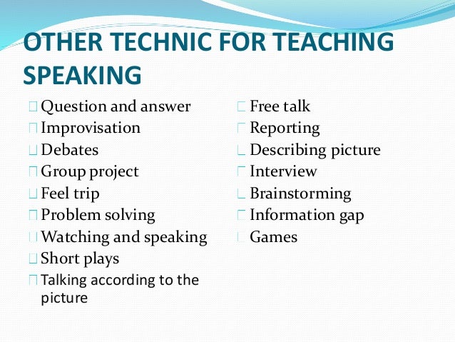 HD How to teach speaking