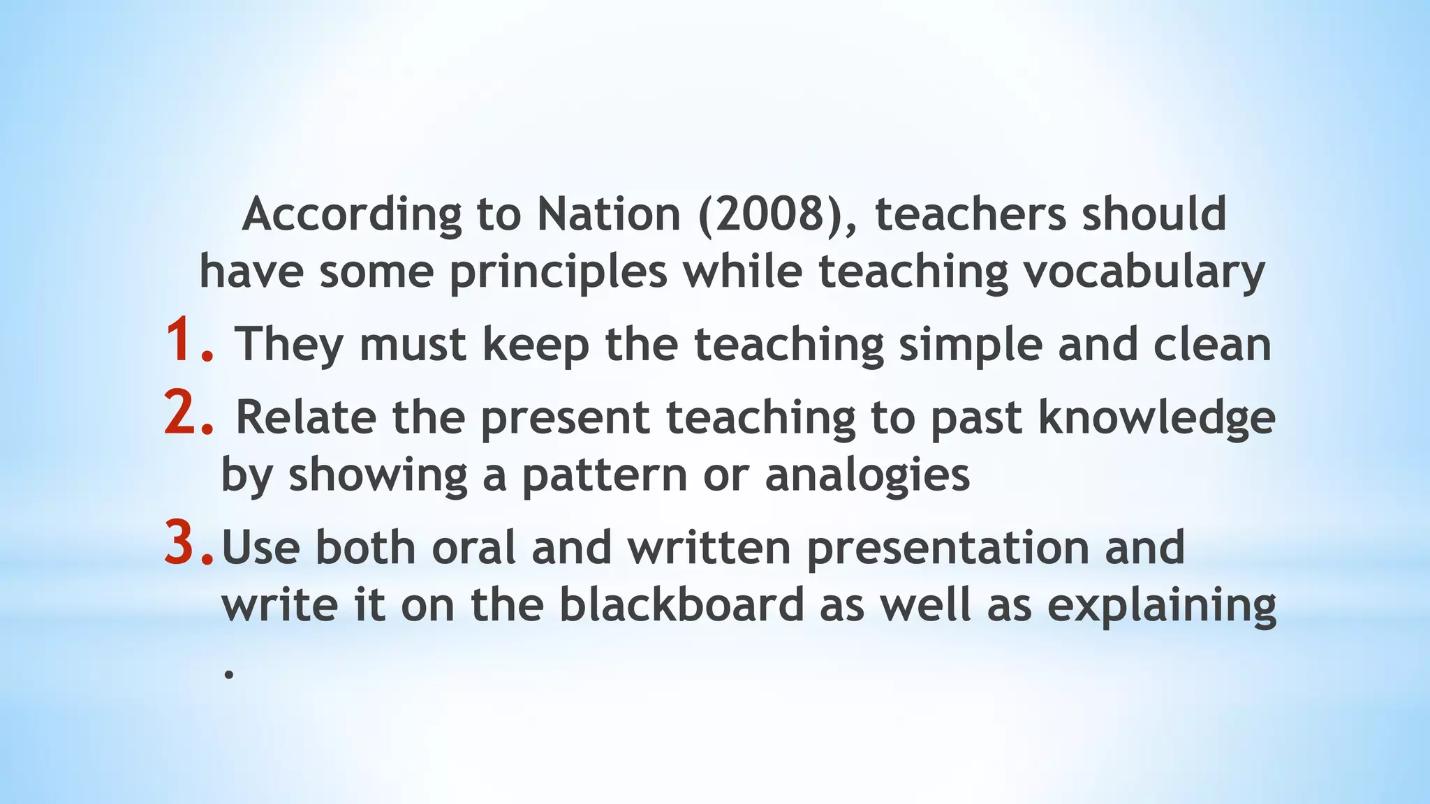 How to teach vocabulary? | PPTX