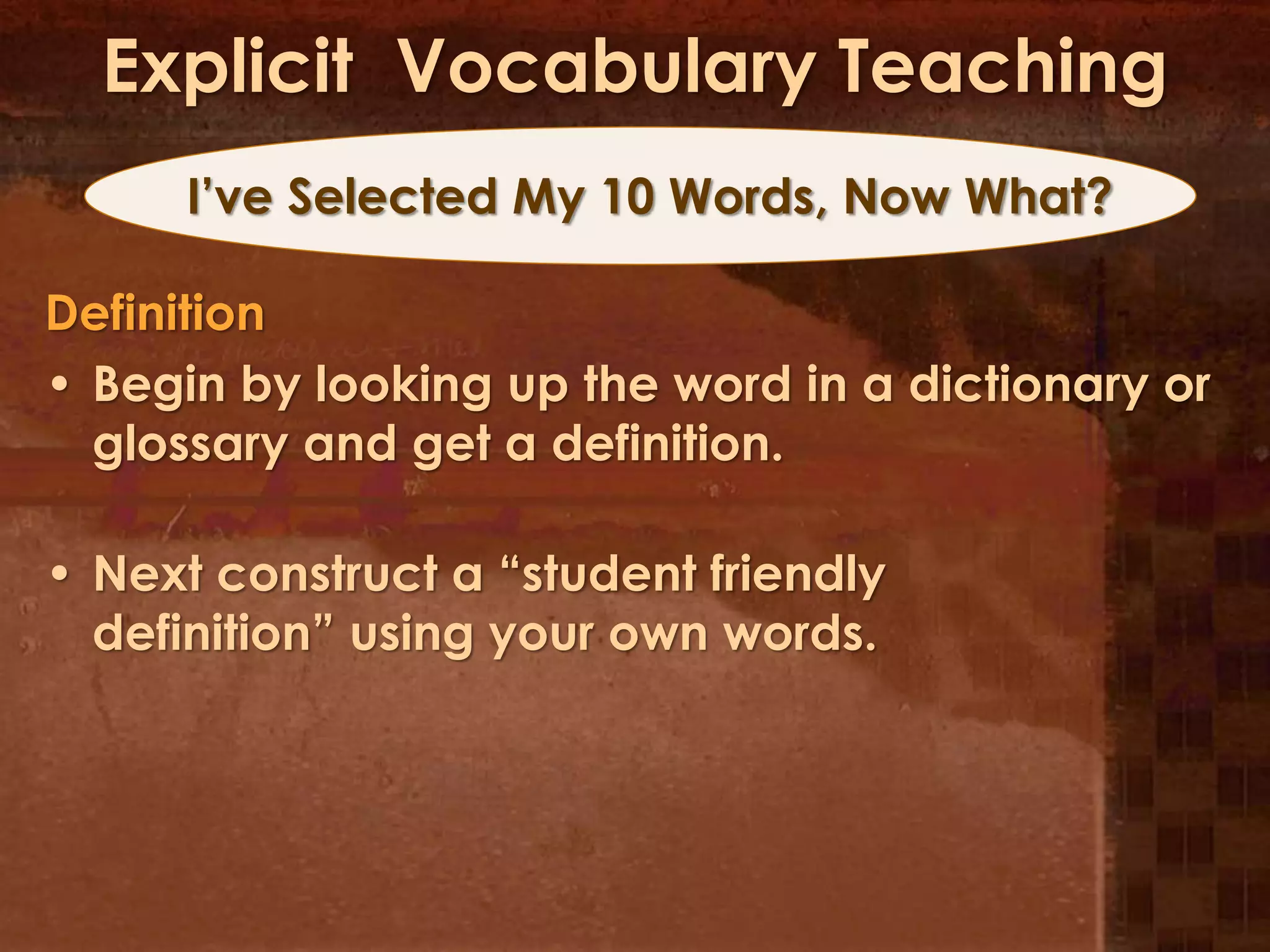 How to teach vocabulary (HW) | PPTX