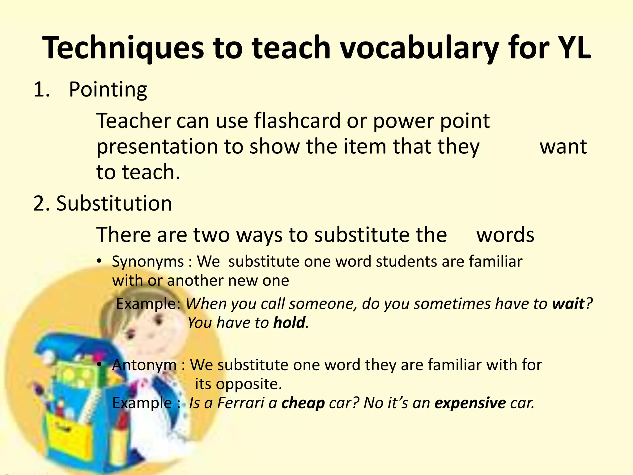 How to teach vocabulary to young learners | PPT