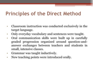 How to teach vocabulary using the direct method | PPTX