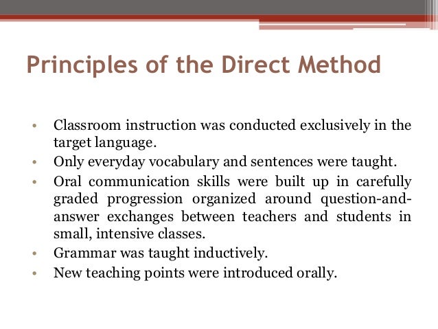 How to teach vocabulary using the direct method