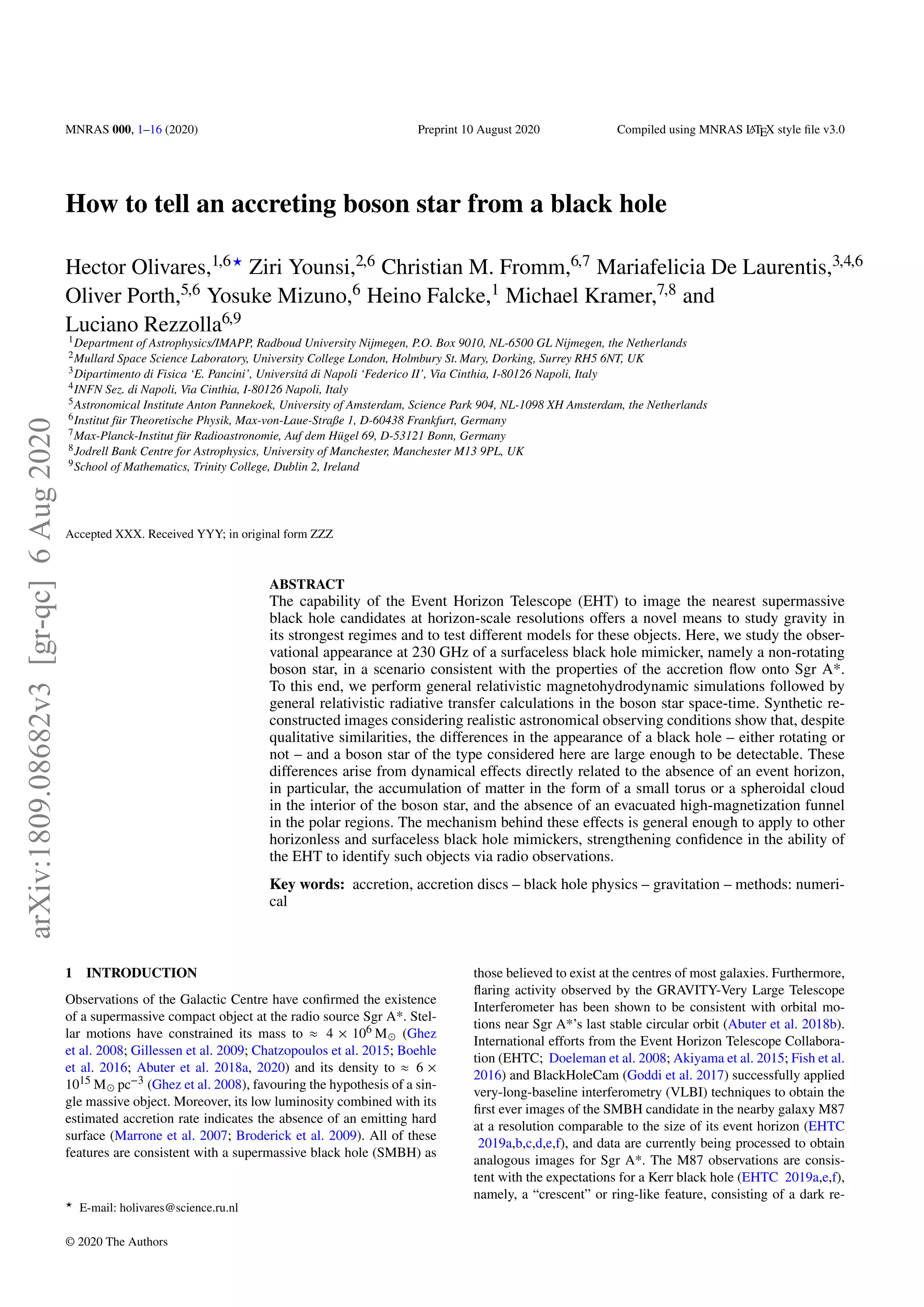 How to tell an accreting boson star from a black hole h. olivares et al (2020) | PDF