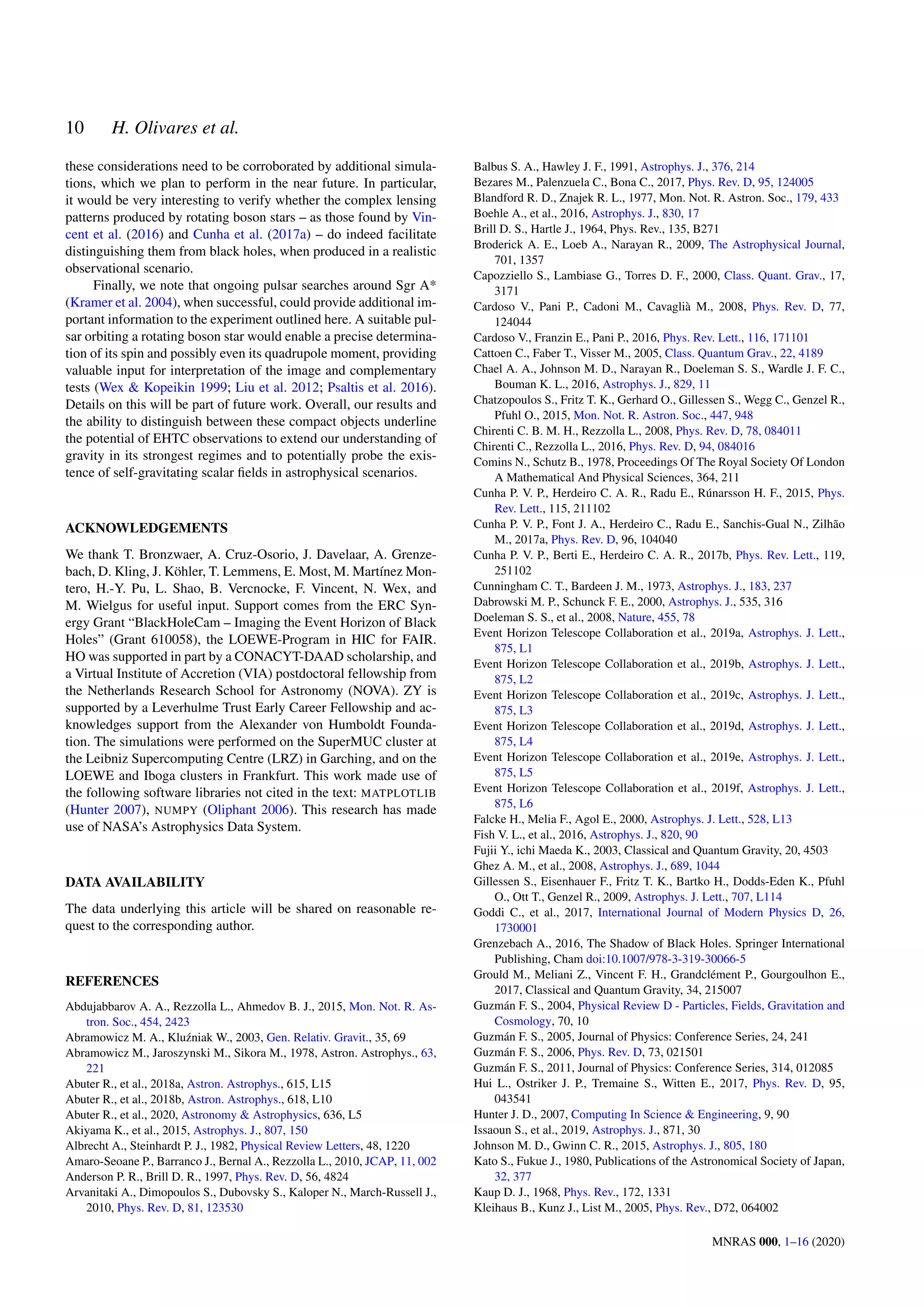 How to tell an accreting boson star from a black hole h. olivares et al ...