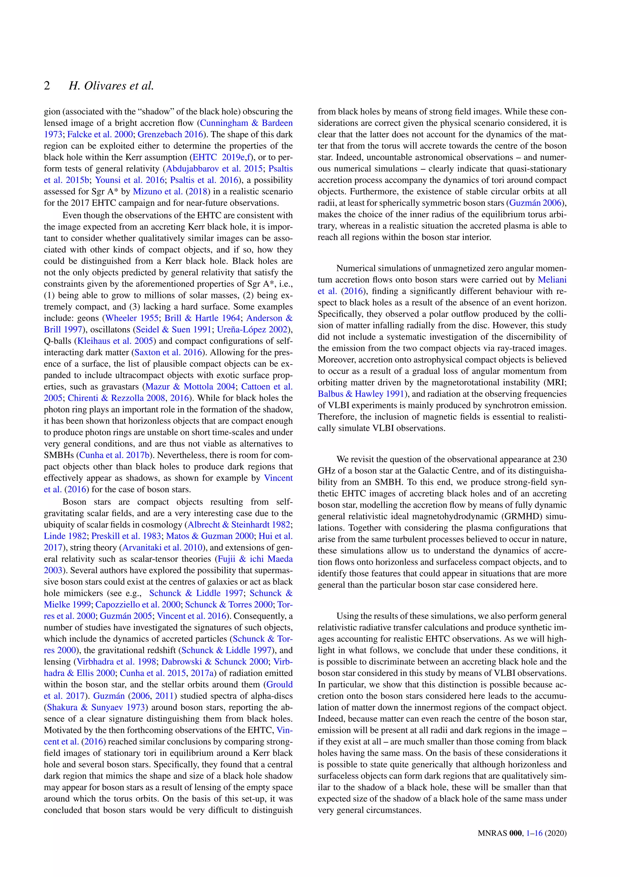 How to tell an accreting boson star from a black hole h. olivares et al ...