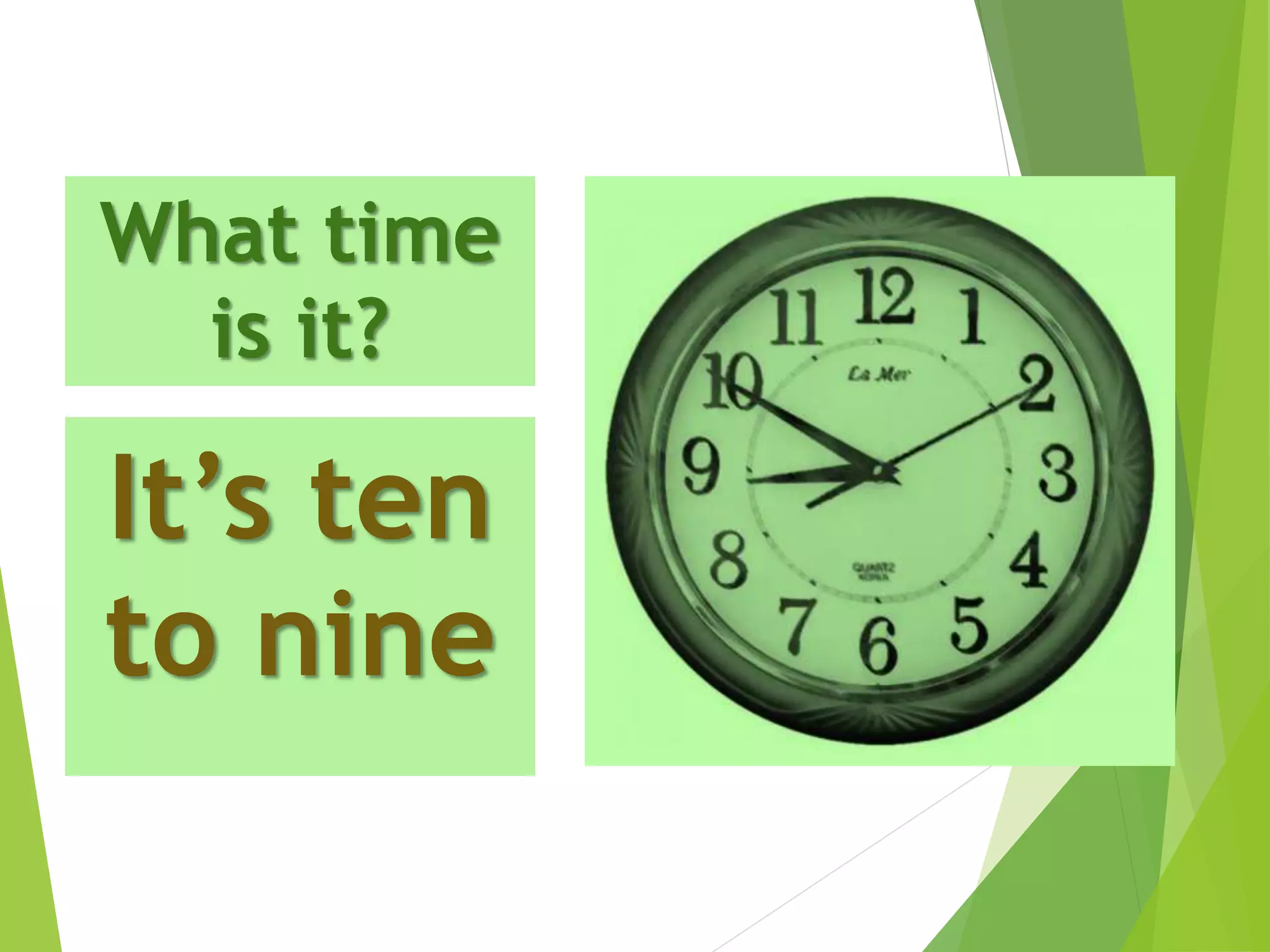 How to tell the time in English | PPTX