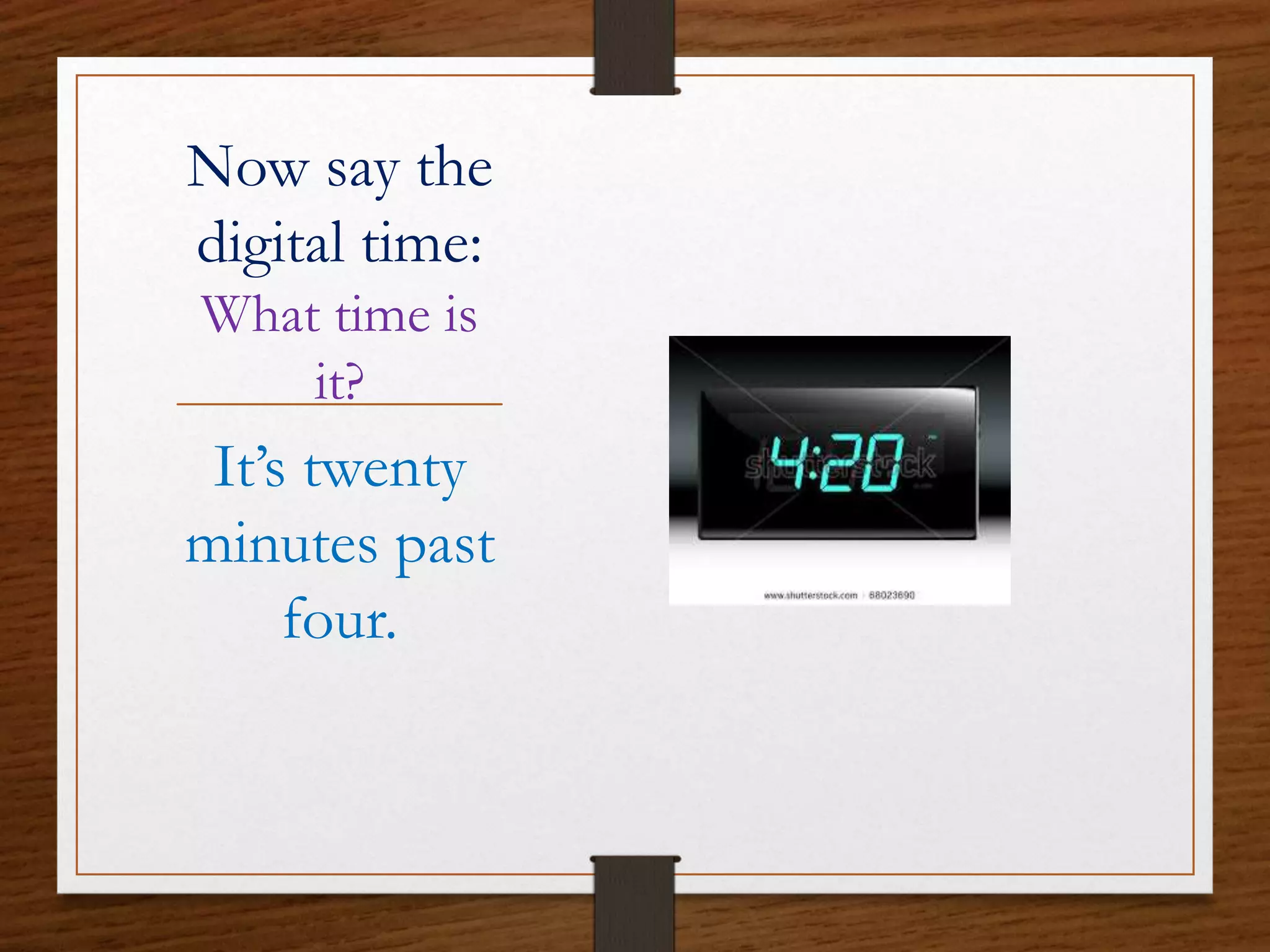 How to tell the time in English | PPTX