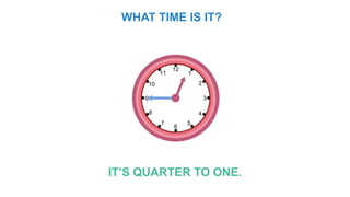 HOW TO TELL TIME (Analog Clock with Exercises).pptx