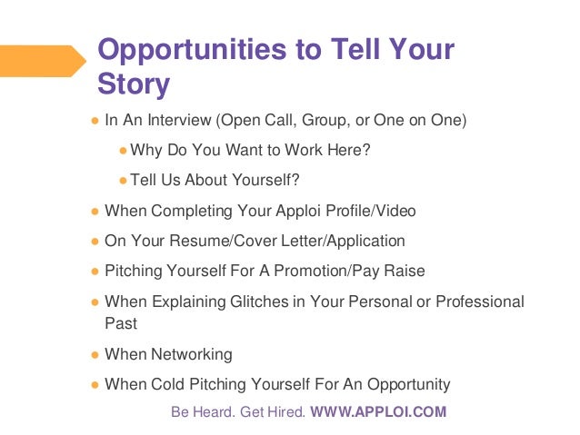 How to Tell Your Story on a Job Interview - Apploi